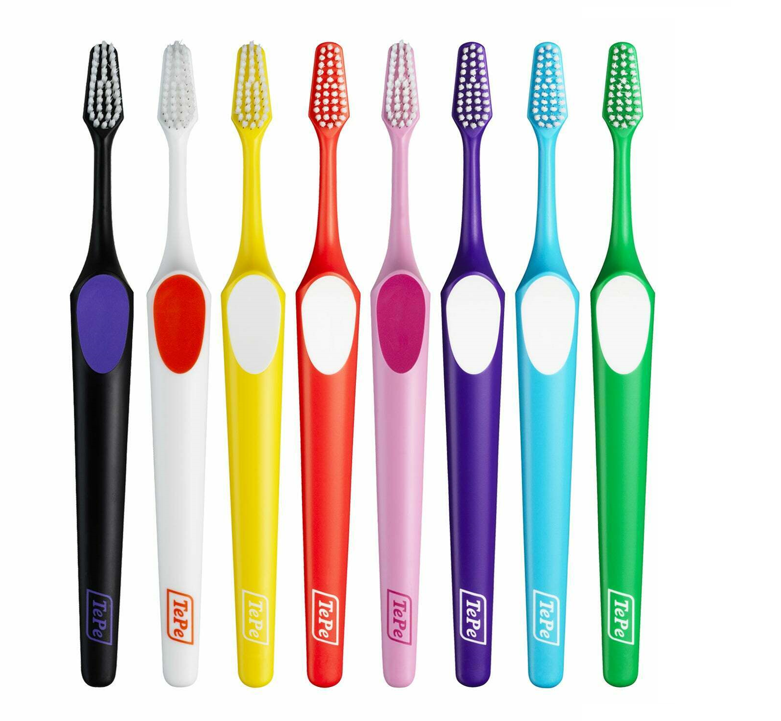 Tepe Supreme Soft Toothbrush Pack of 8 Efficient Cleaning Two-level ...